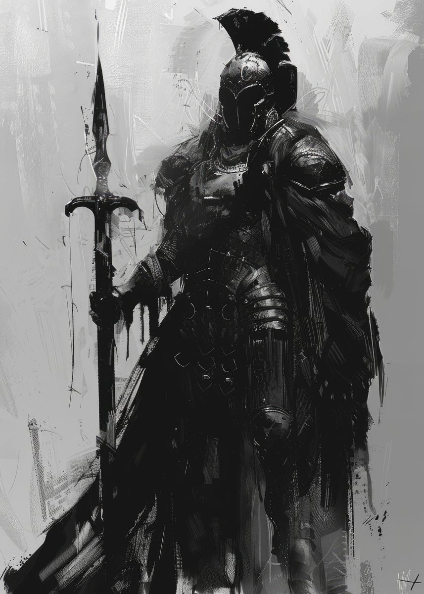 'Medieval Gladiator' Poster, picture, metal print, paint by TESSERACT ...