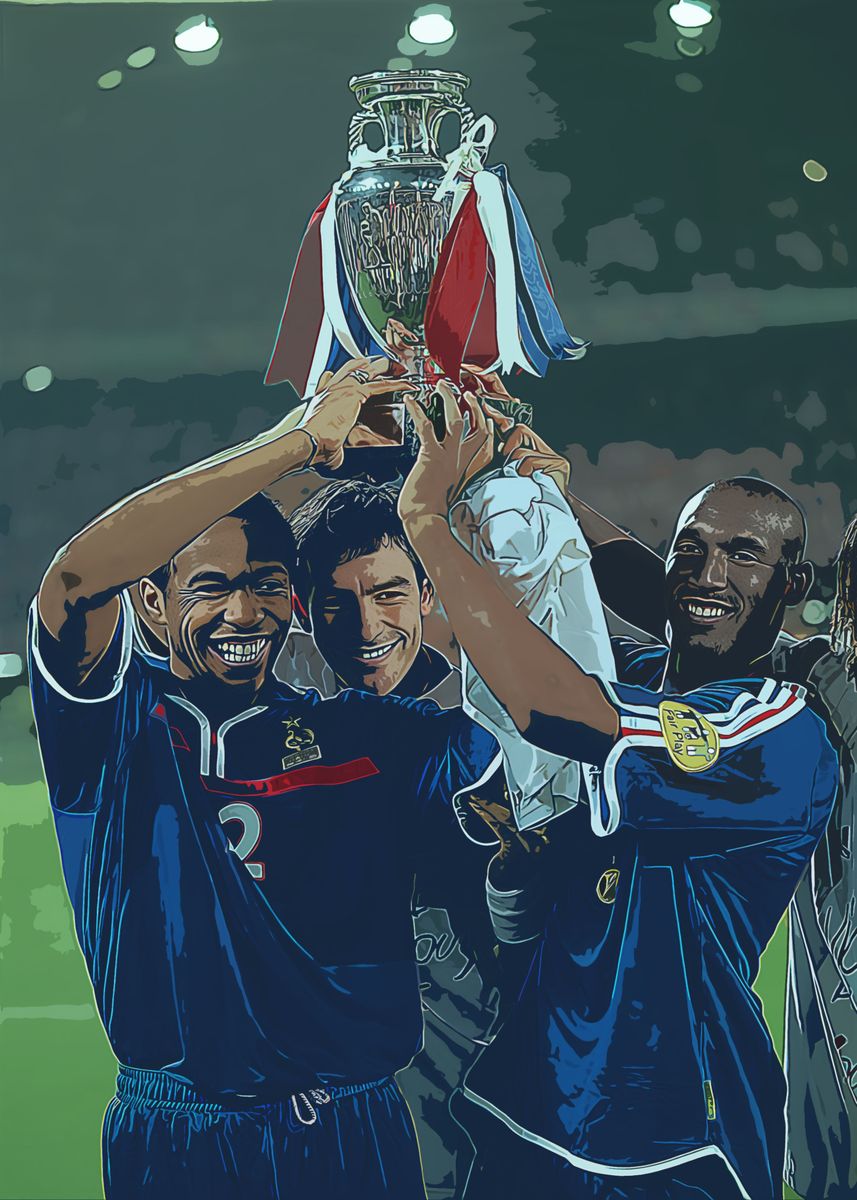 'france euro trophy' Poster, picture, metal print, paint by Benny ...