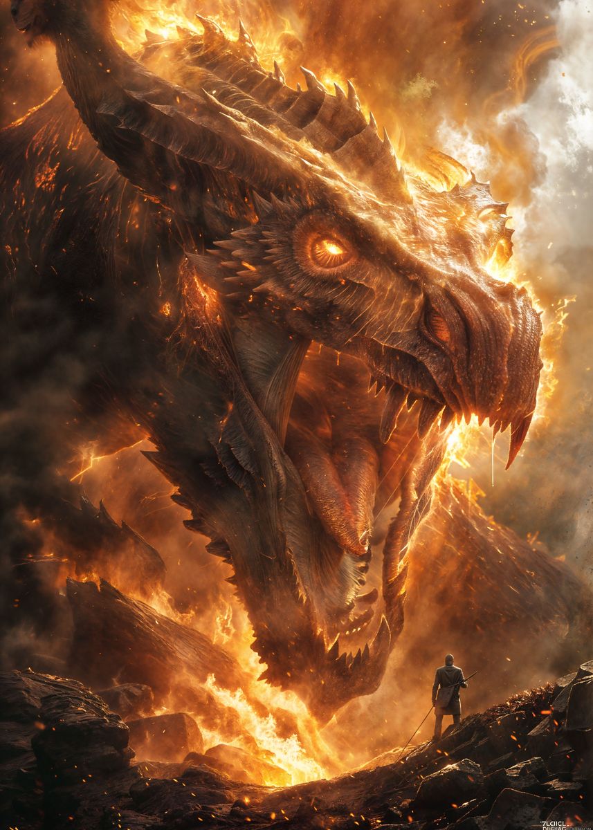 'Fire Dragon' Poster, picture, metal print, paint by FusionDesigns ...