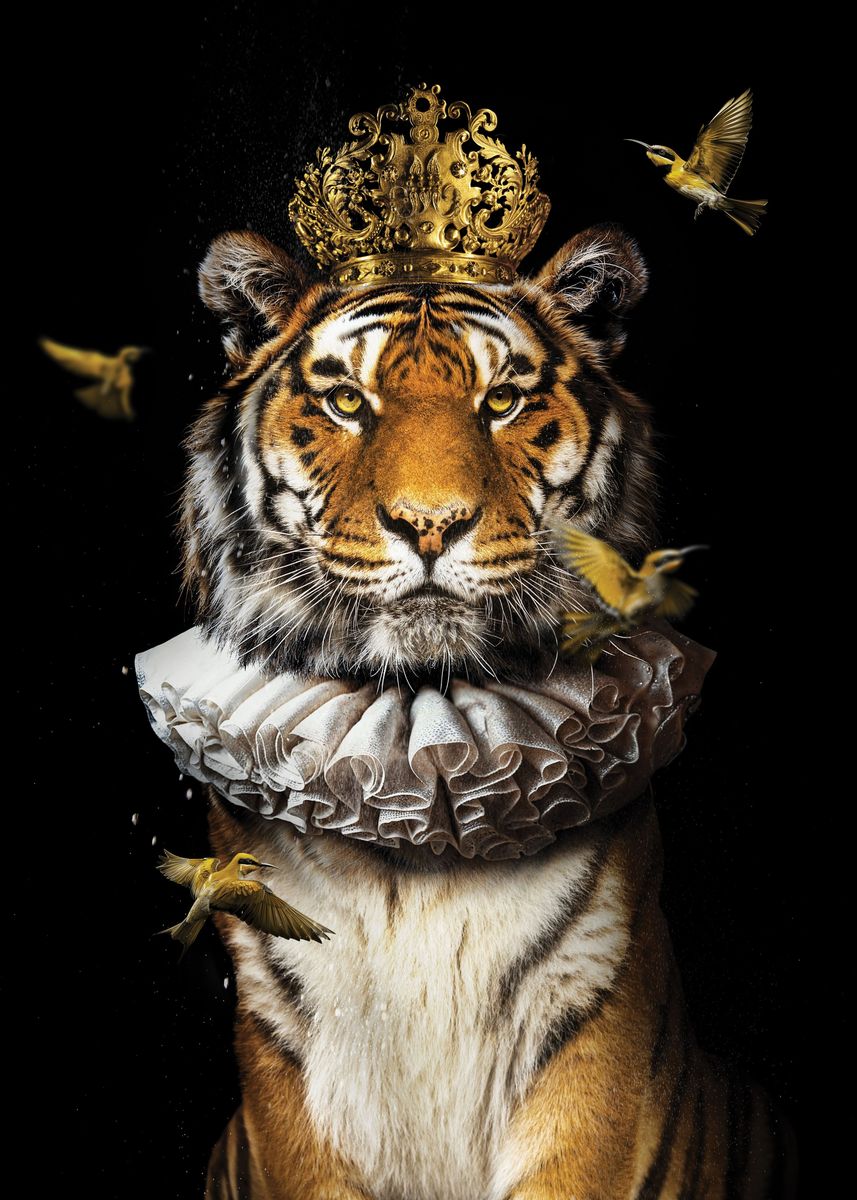 'Royal Tiger' Poster, picture, metal print, paint by Wouter Rikken ...