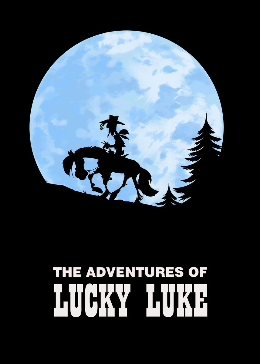 'adventure of lucky luke' Poster, picture, metal print, paint by Olgan ...