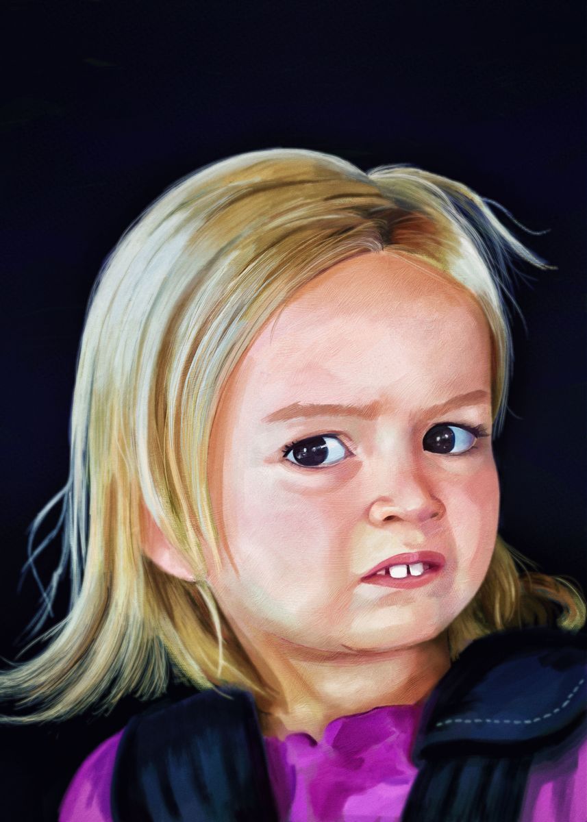 'Side Eyeing Chloe Meme' Poster, picture, metal print, paint by Mashz ...