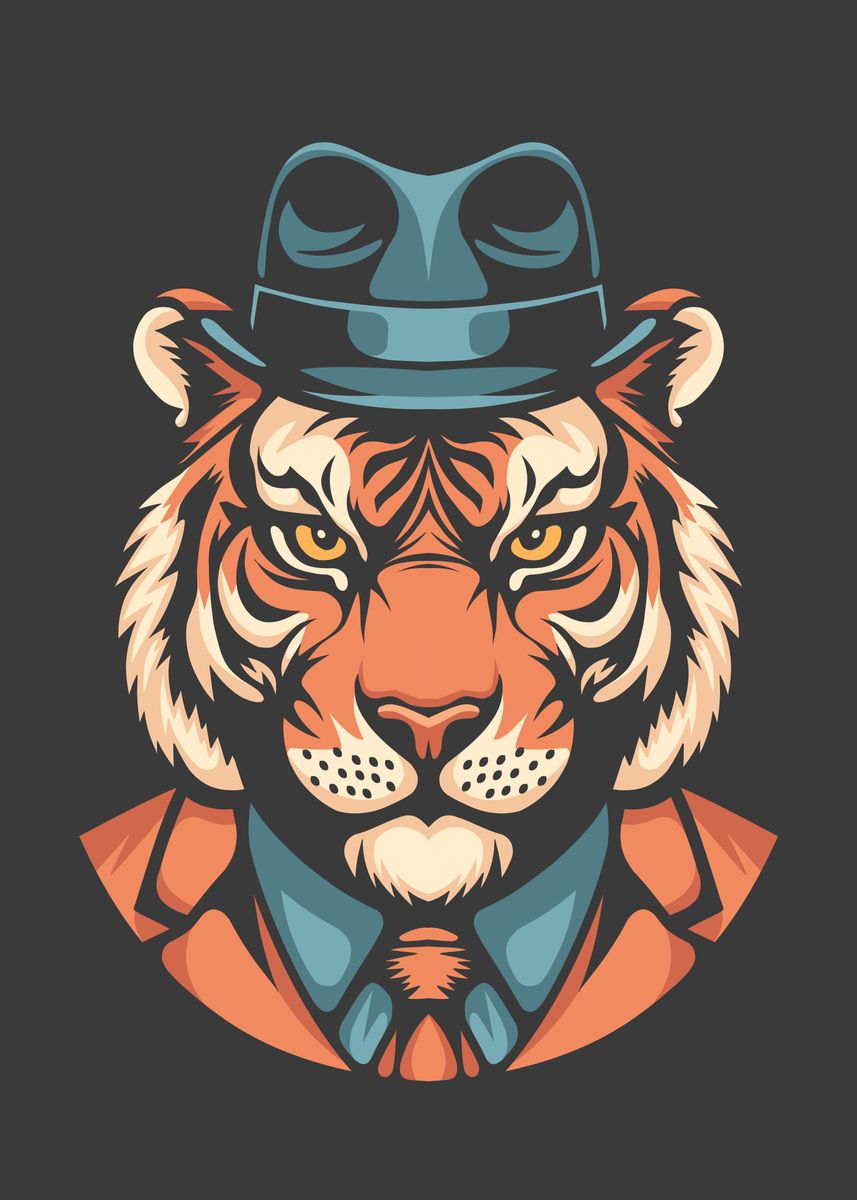 'The Big Boss Tiger' Poster, picture, metal print, paint by Milhad Art ...