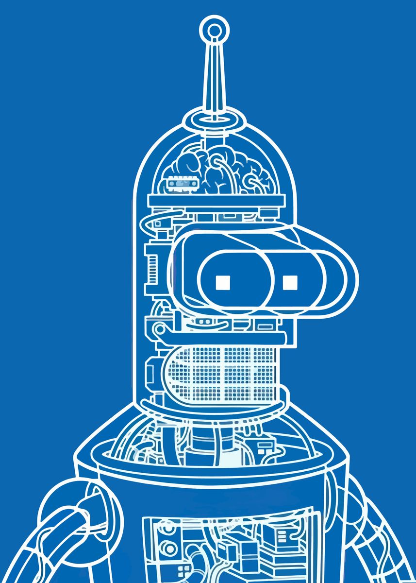 'Futurama Robot' Poster, picture, metal print, paint by HENDYMAULANA ...