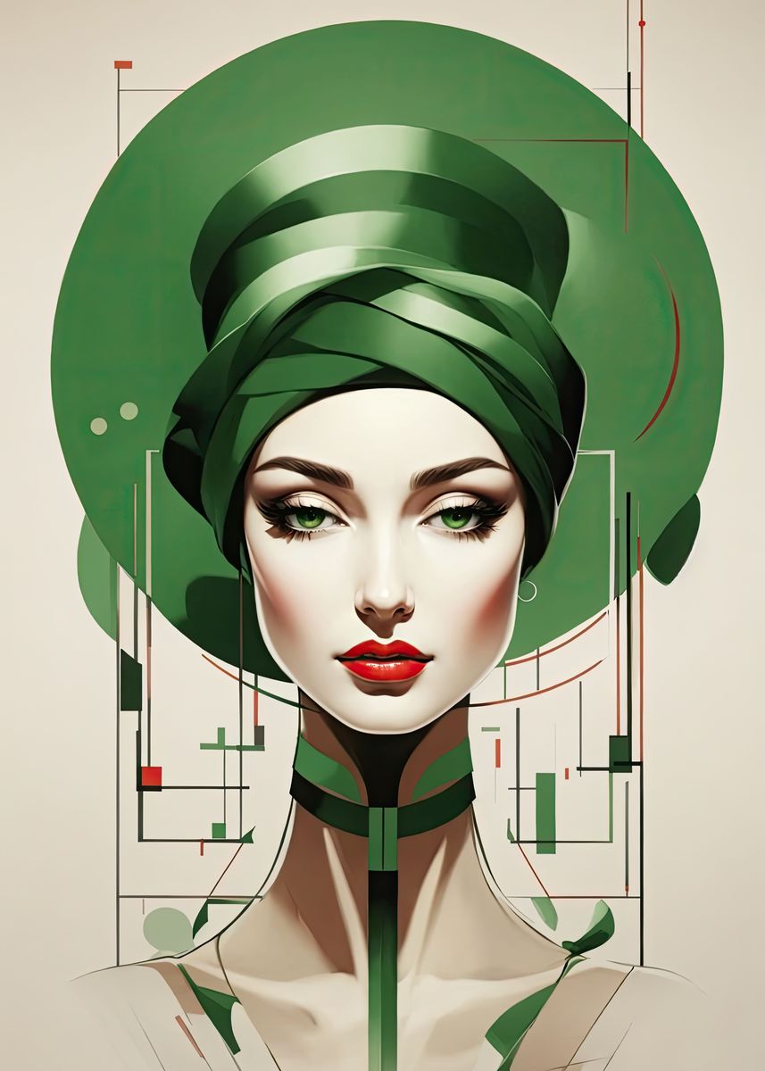 'Art Deco Emerald' Poster, picture, metal print, paint by Markus von ...