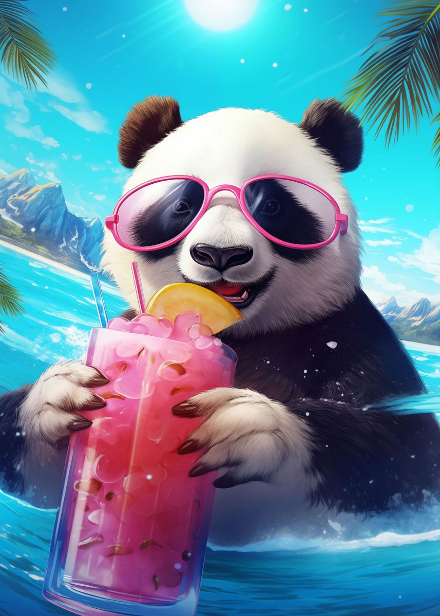 'PANDA Party' Poster, picture, metal print, paint by Artful Adventure ...