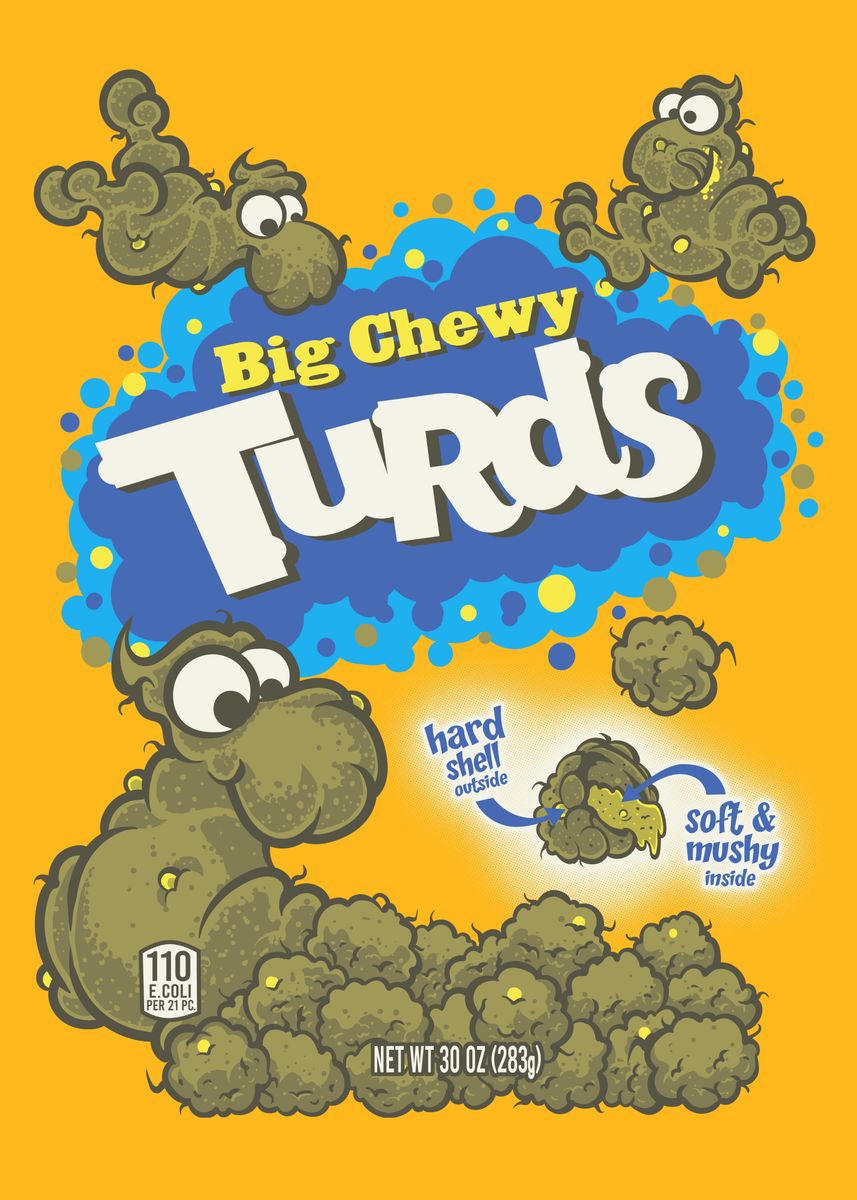 'BIG and CHEWY' Poster, picture, metal print, paint by Bet Mac | Displate