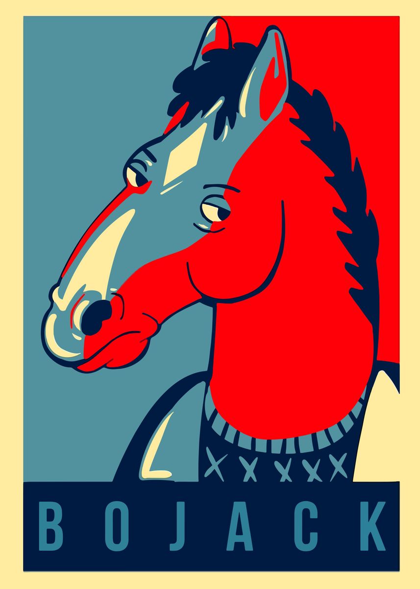 'Bojack Horseman Hope' Poster, picture, metal print, paint by ABADI ...