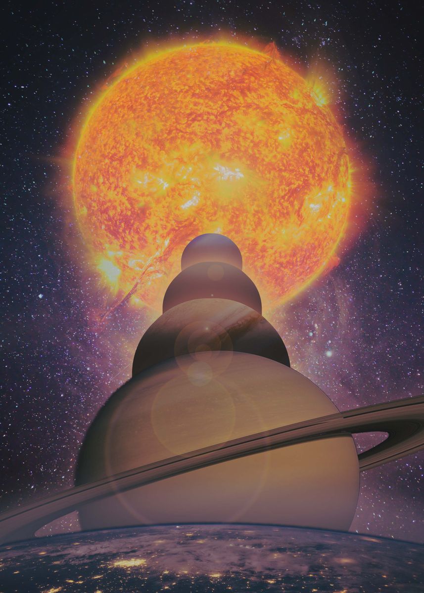 'Planet Conjunction' Poster, picture, metal print, paint by Snd Studio ...