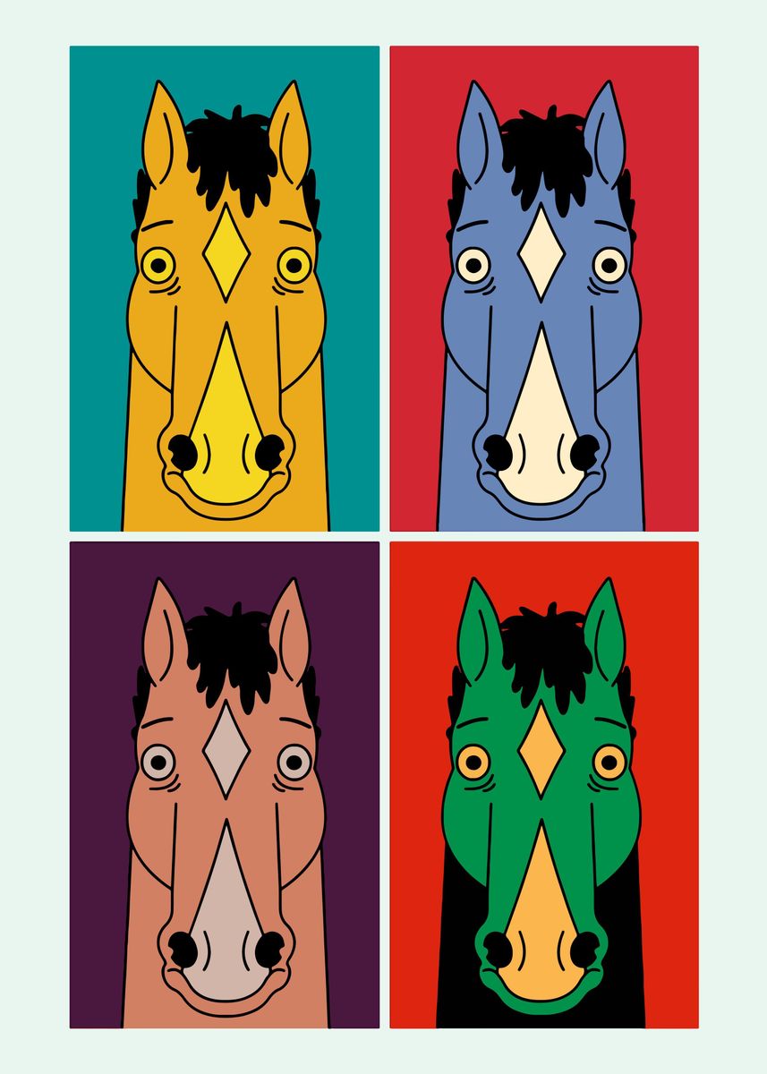 'bojack face horsema' Poster, picture, metal print, paint by ABADI ...