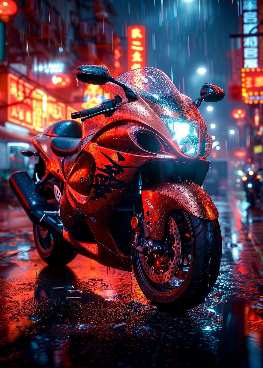 'Hayabusa 1300' Poster, picture, metal print, paint by Nocturnal Arts ...