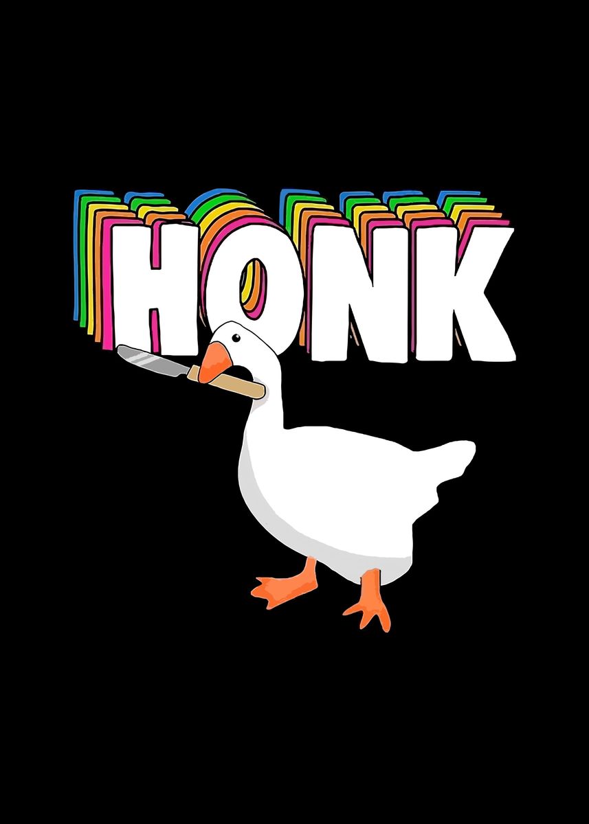 'actualy duck honk goose' Poster, picture, metal print, paint by Reno ...