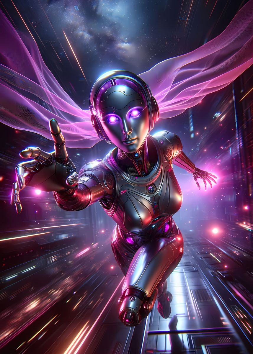 'Cybernetic Ascension' Poster, picture, metal print, paint by Devran ...