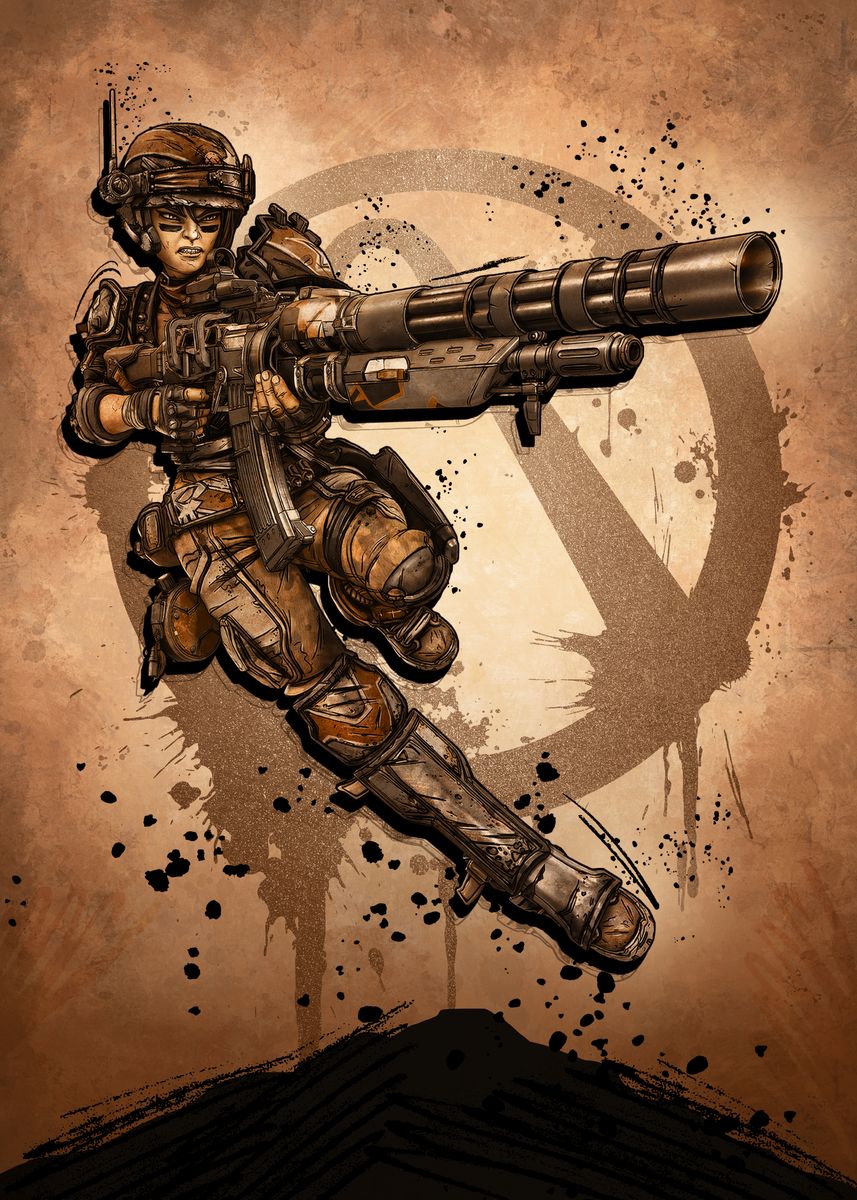 'Moze' Poster, picture, metal print, paint by Borderlands | Displate