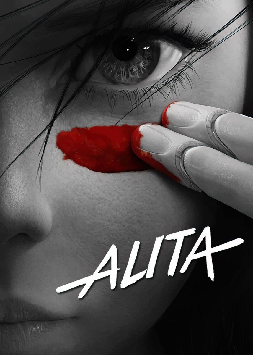 'her name is alita' Poster, picture, metal print, paint by Aksara ...