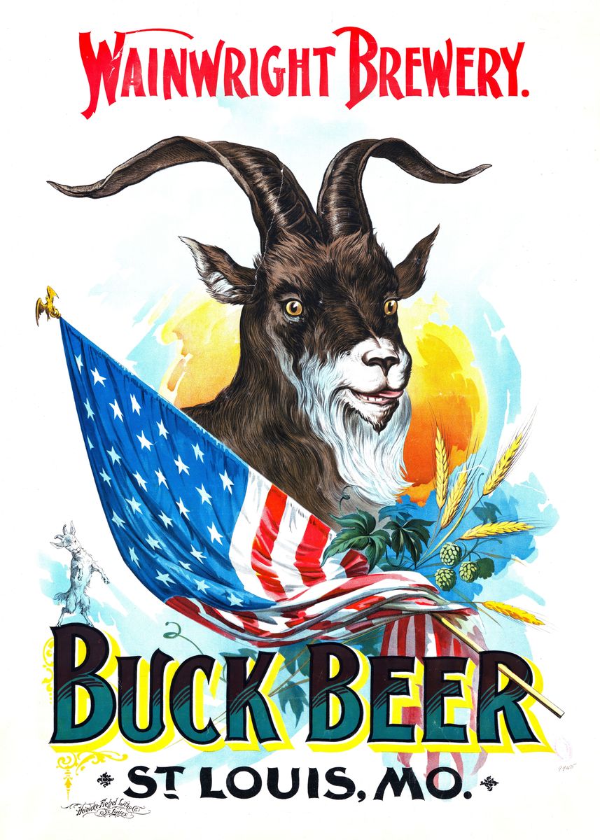 'Buck Beer' Poster, picture, metal print, paint by Steel Canvas ...