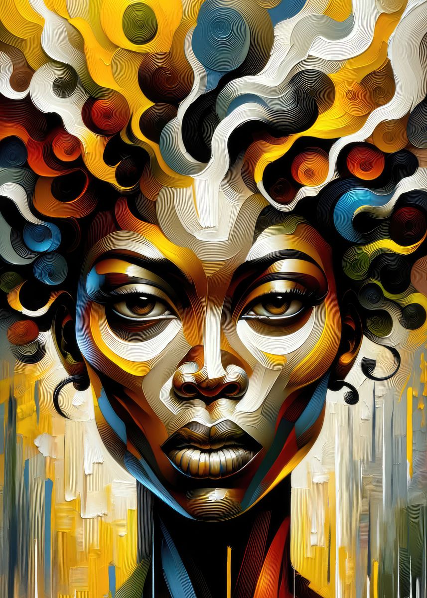'Expressionist Beauty' Poster, picture, metal print, paint by Markus ...