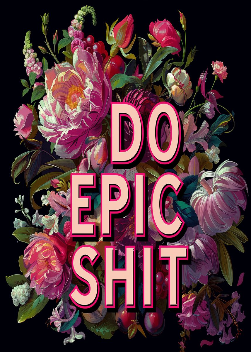 'Do Epic Shit' Poster, picture, metal print, paint by Muhammad Rezeki ...