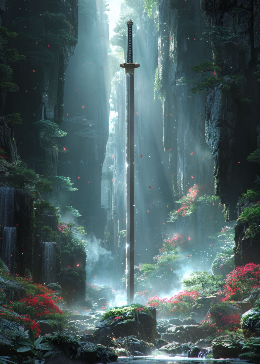 'Enchanted Sword' Poster, picture, metal print, paint by wellyans ...