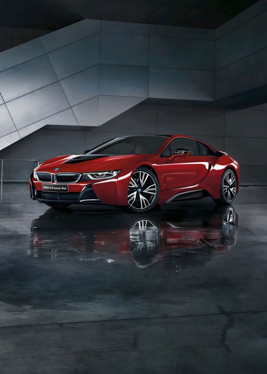 'BMW i8' Poster, picture, metal print, paint by Racing cars | Displate