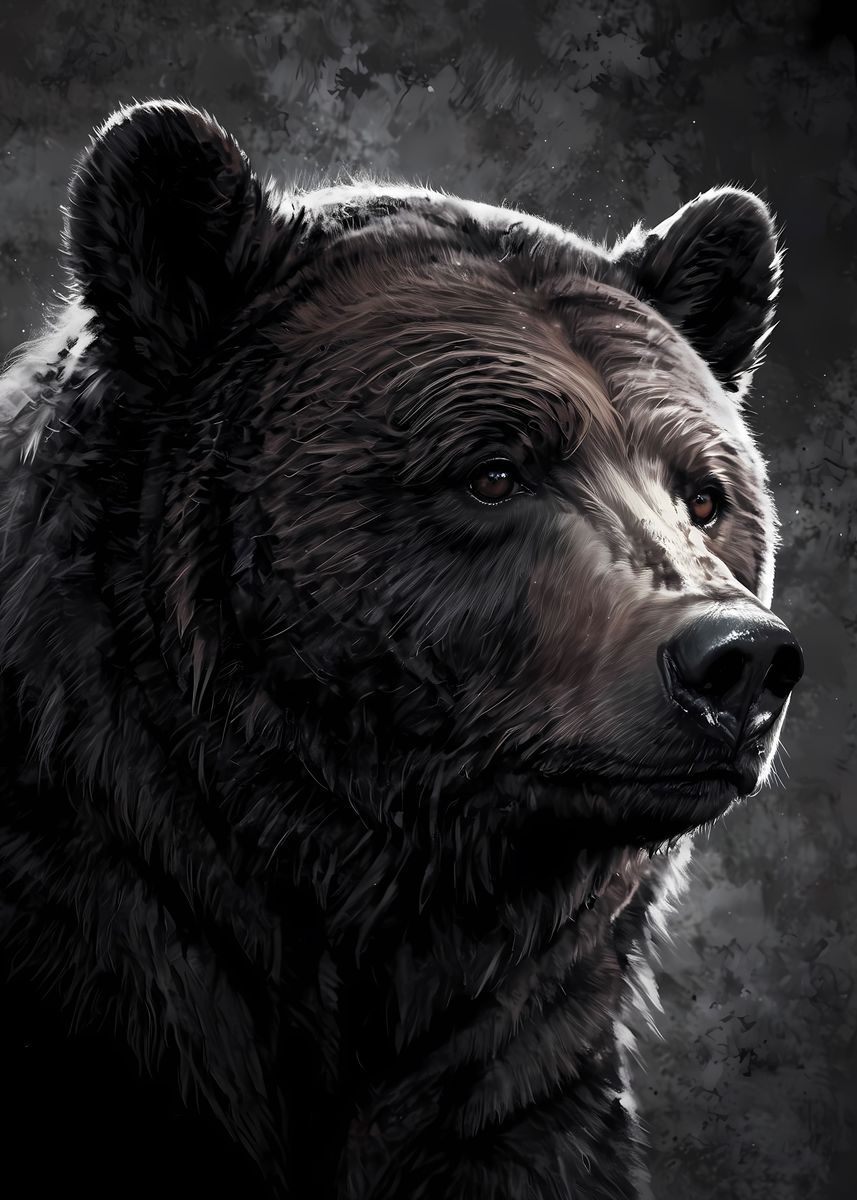 'A Bears Silent Strength' Poster, picture, metal print, paint by ...