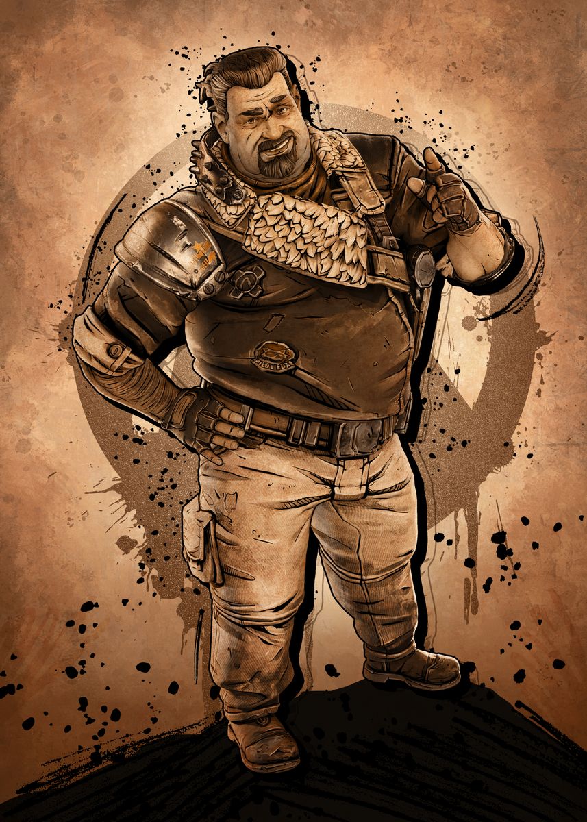 'Marcus' Poster, picture, metal print, paint by Borderlands | Displate