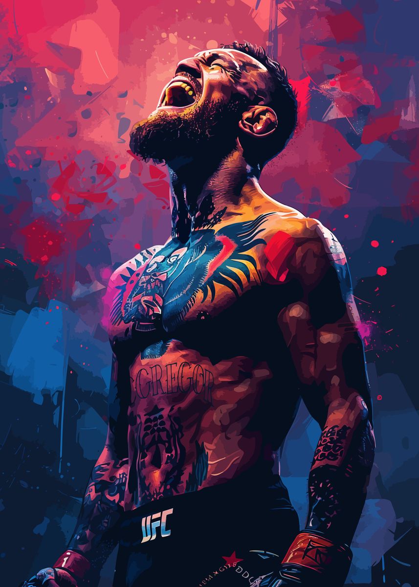 'Conor McGregor' Poster, picture, metal print, paint by Family Anime ...