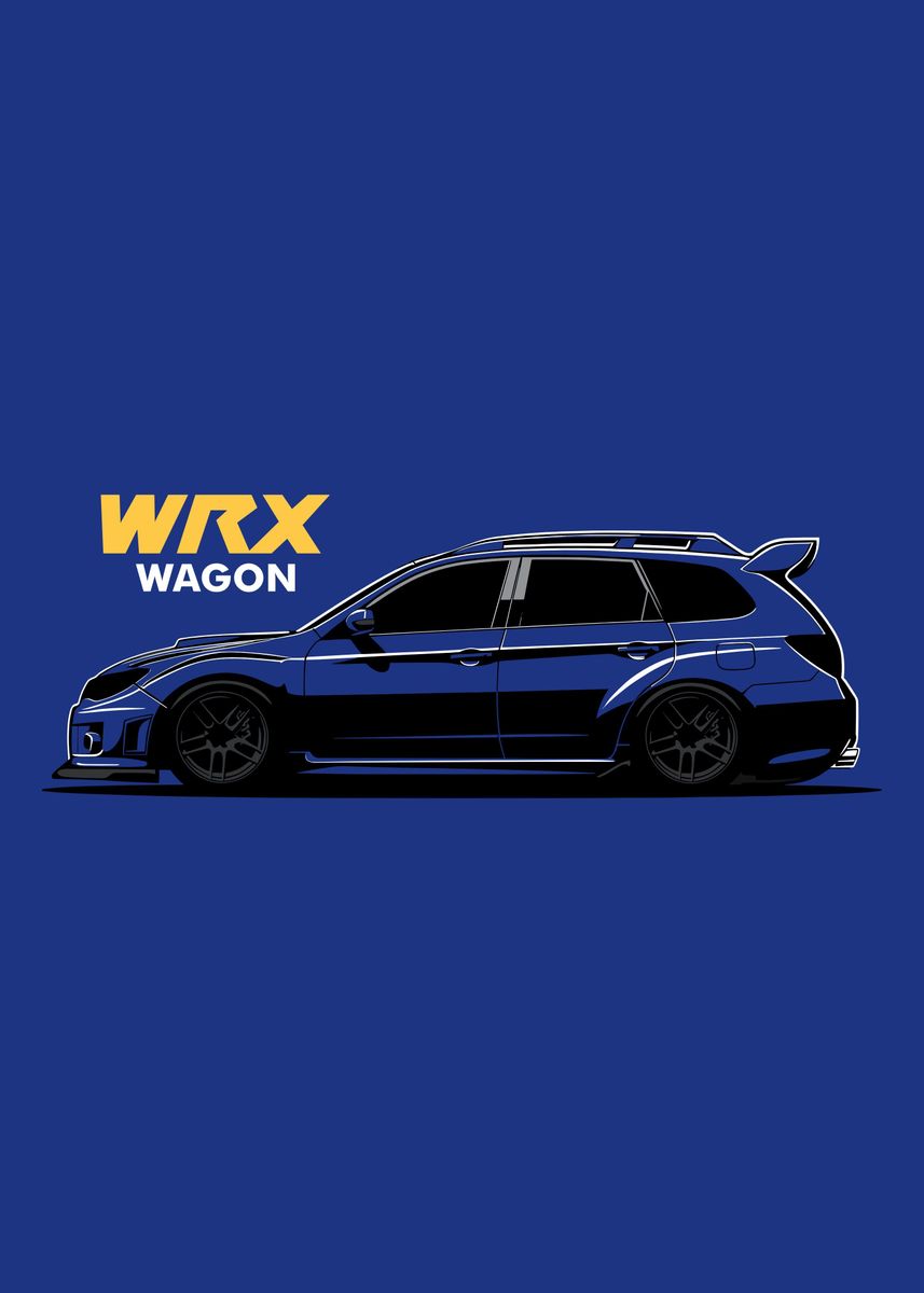 'Subie WRX Wagon ' Poster, picture, metal print, paint by Masje Studio ...