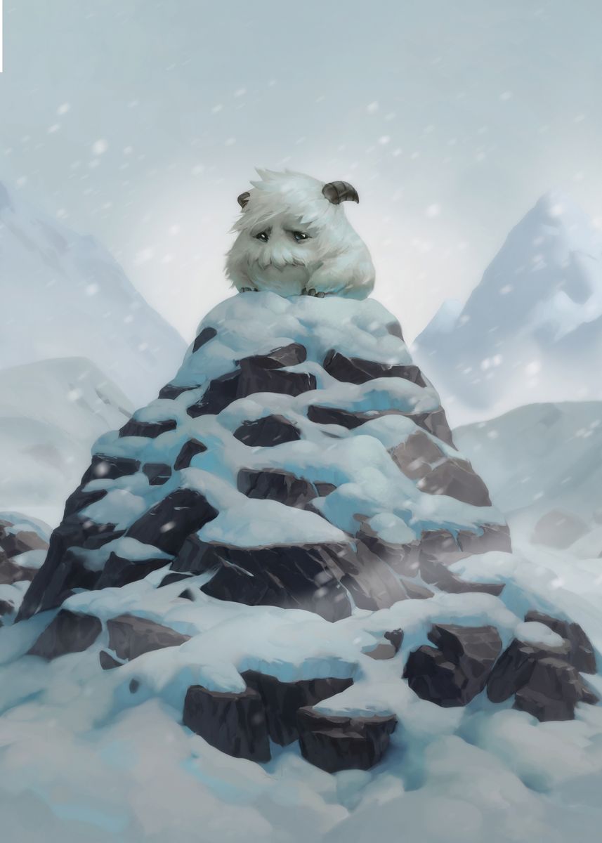 'Lonely Poro v' Poster, picture, metal print, paint by League of ...