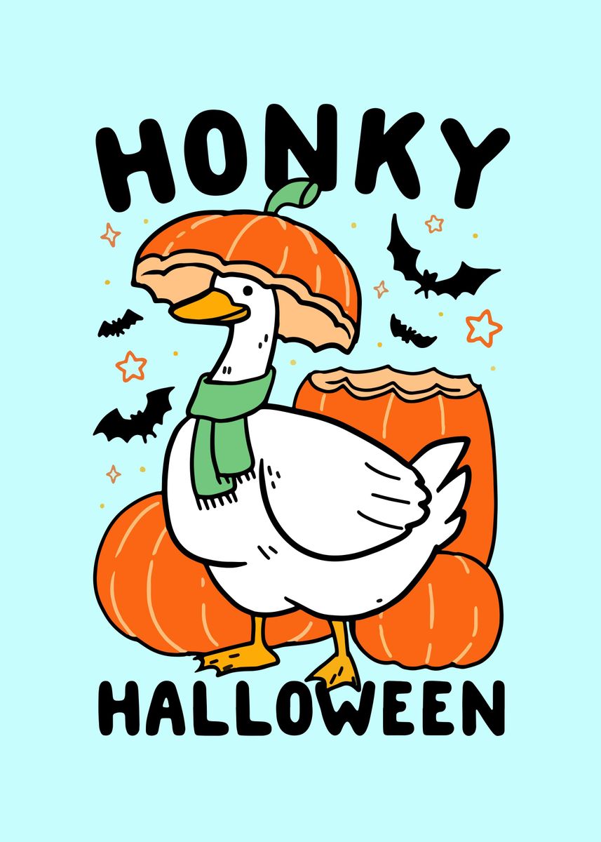 'duck goose untitled honk' Poster, picture, metal print, paint by Reno ...
