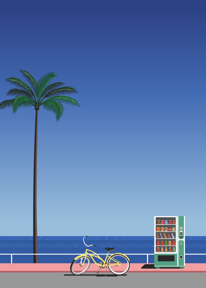 'tropical vending machine' Poster, picture, metal print, paint by Alif ...