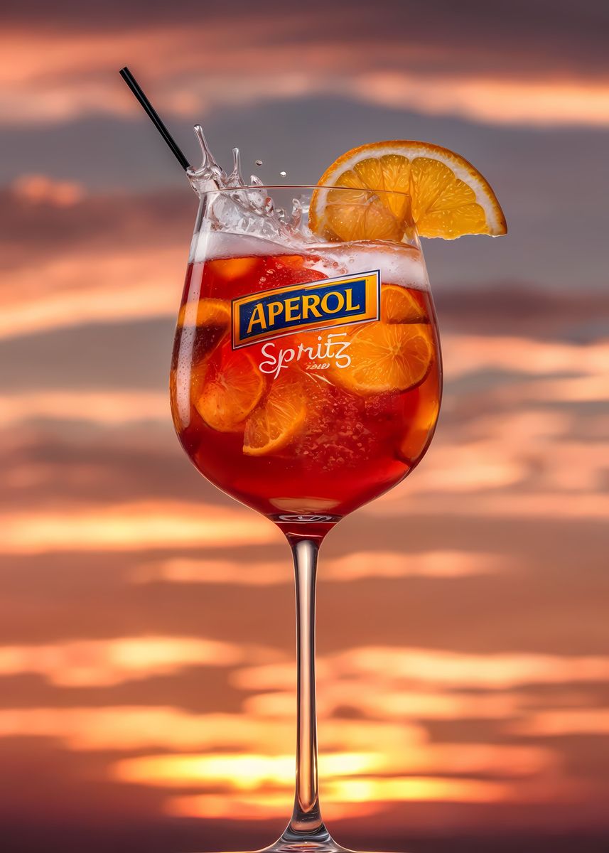 'aesthetic aperol spritz' Poster, picture, metal print, paint by Top ...