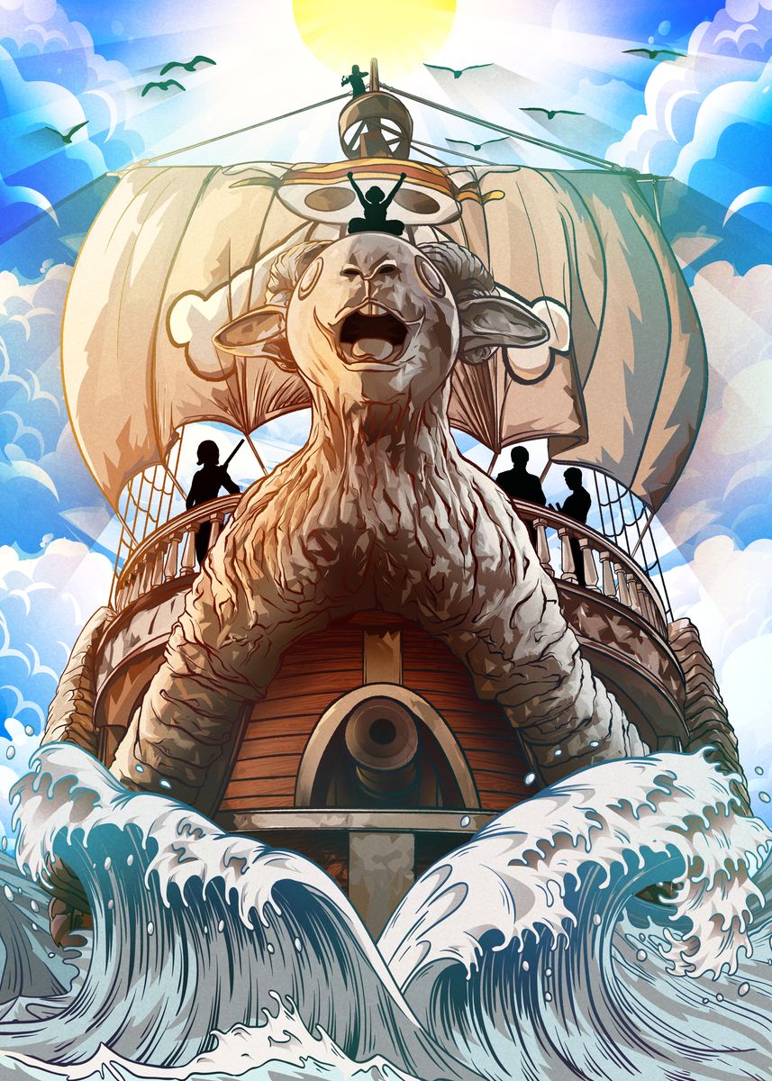 'Going Merry Ship' Poster, picture, metal print, paint by One Piece ...