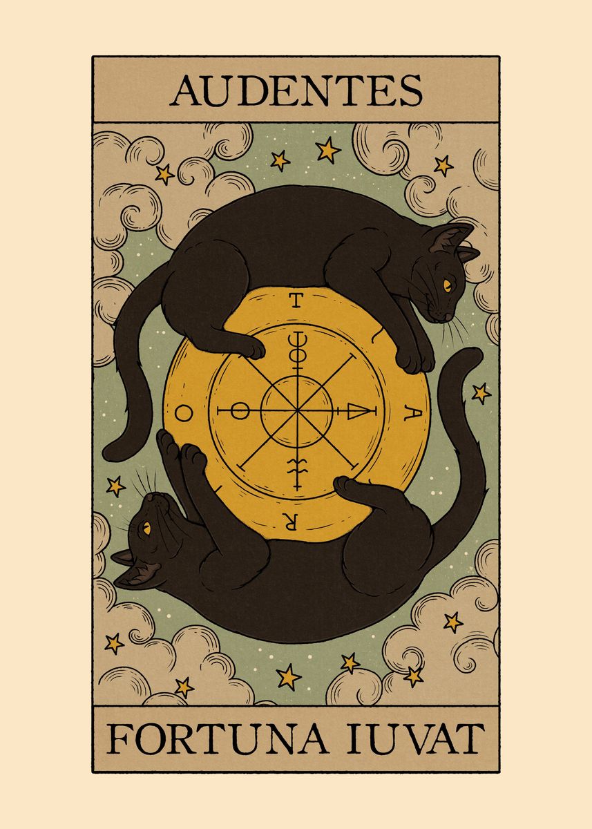 'Wheel of Cats ' Poster, picture, metal print, paint by Thiago Corrêa ...