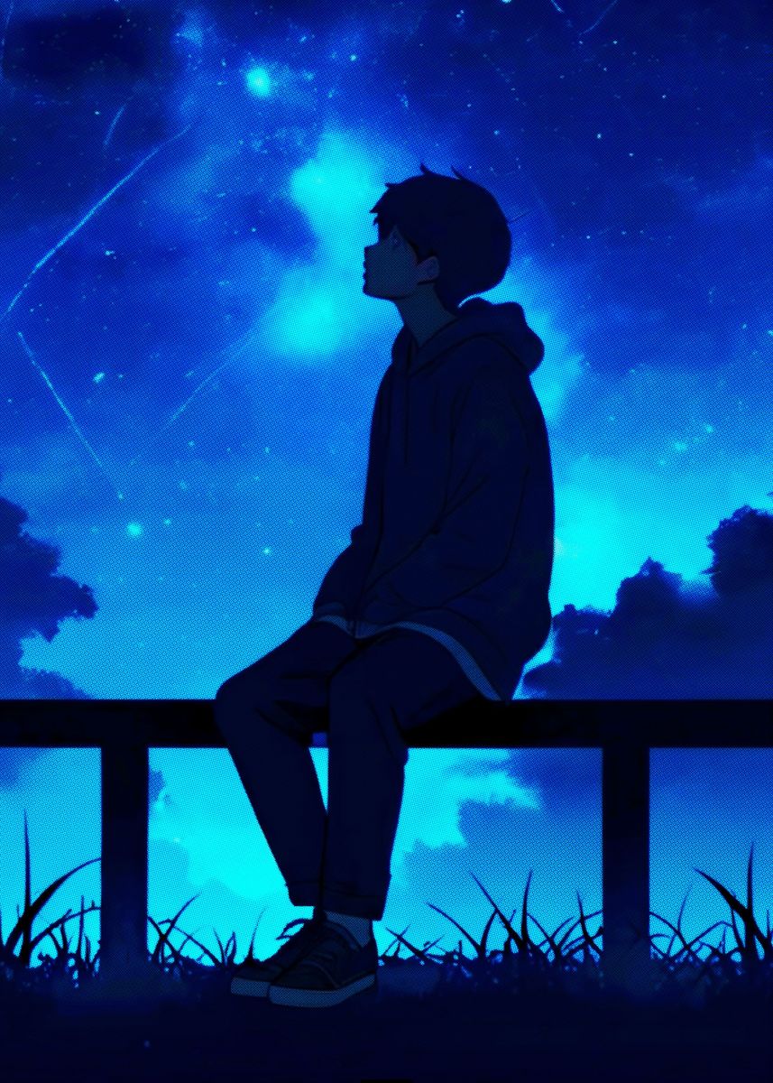 'Sad Boy' Poster, picture, metal print, paint by Savika | Displate