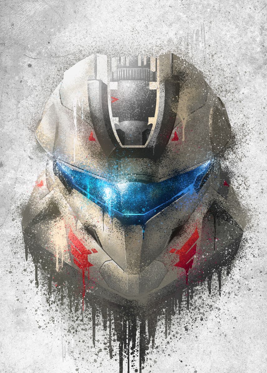 'Palmer's Helmet' Poster, picture, metal print, paint by Halo Game ...