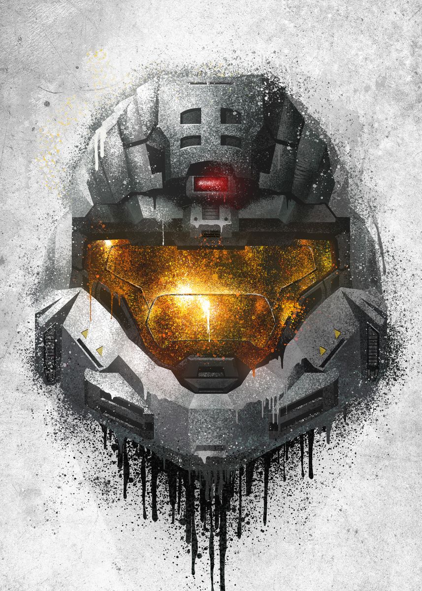 'Noble 6's Helmet' Poster, picture, metal print, paint by Halo Game ...