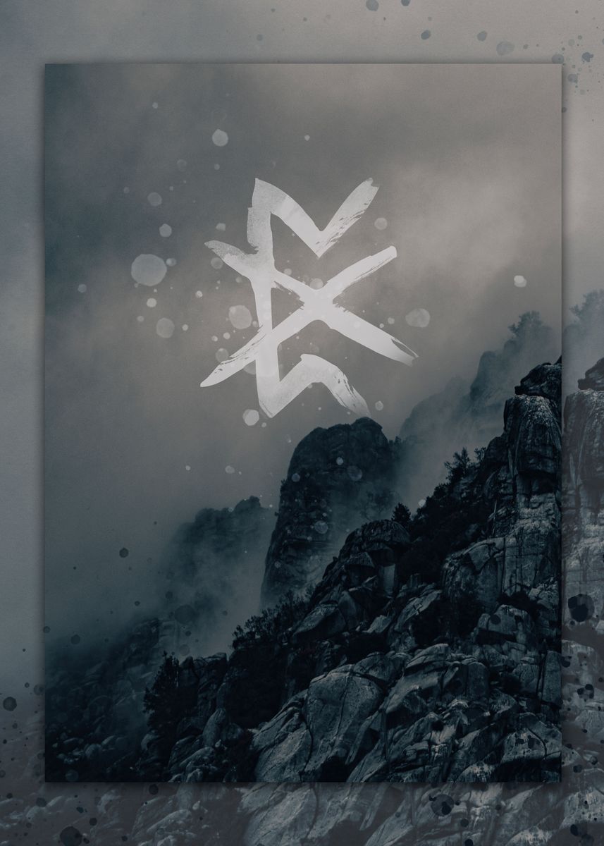 'Viking Rune Good Luck' Poster, picture, metal print, paint by Clarisse ...