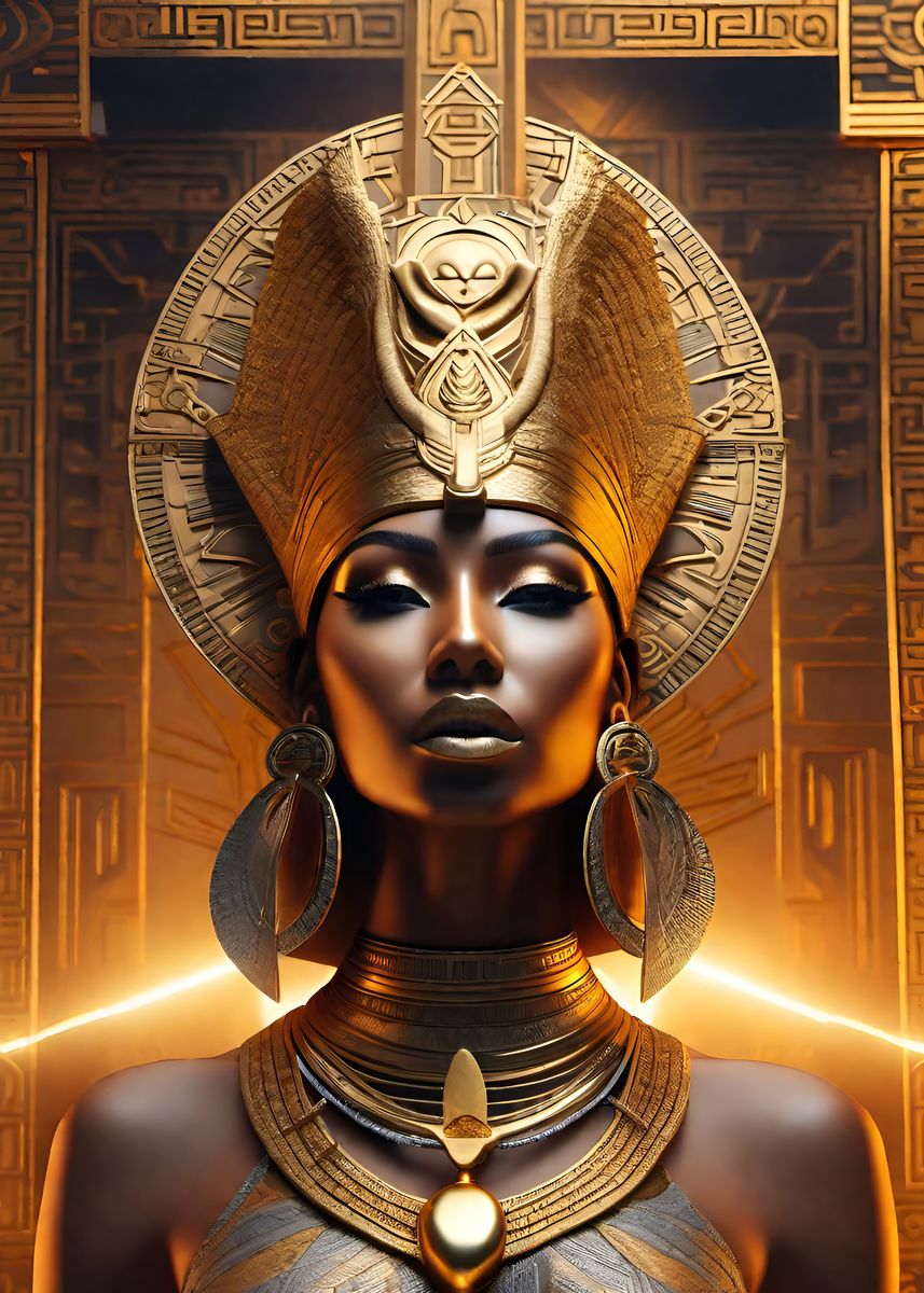 'Egyptian goddess 6' Poster, picture, metal print, paint by Veronika ...