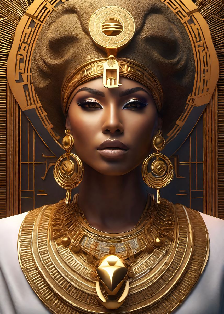 'Egyptian goddess 7' Poster, picture, metal print, paint by Veronika ...