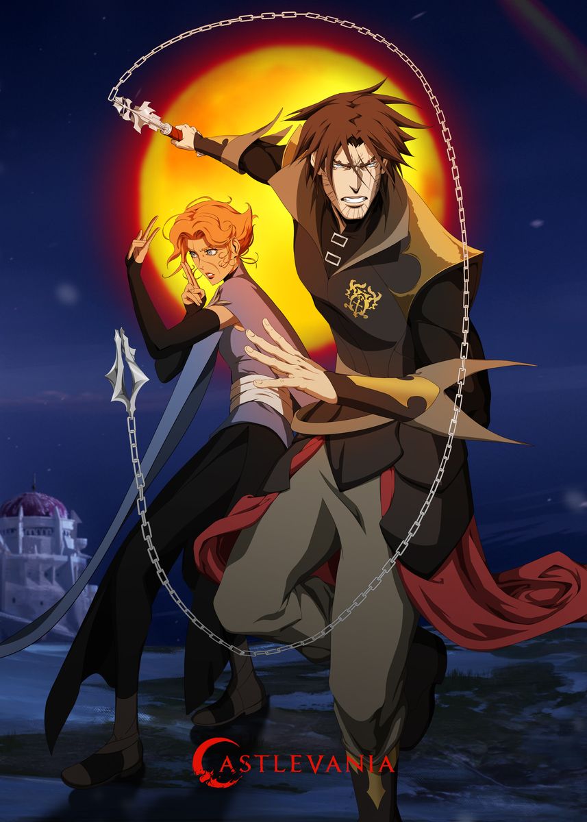 'Trevor and Sypha' Poster, picture, metal print, paint by Castlevania ...