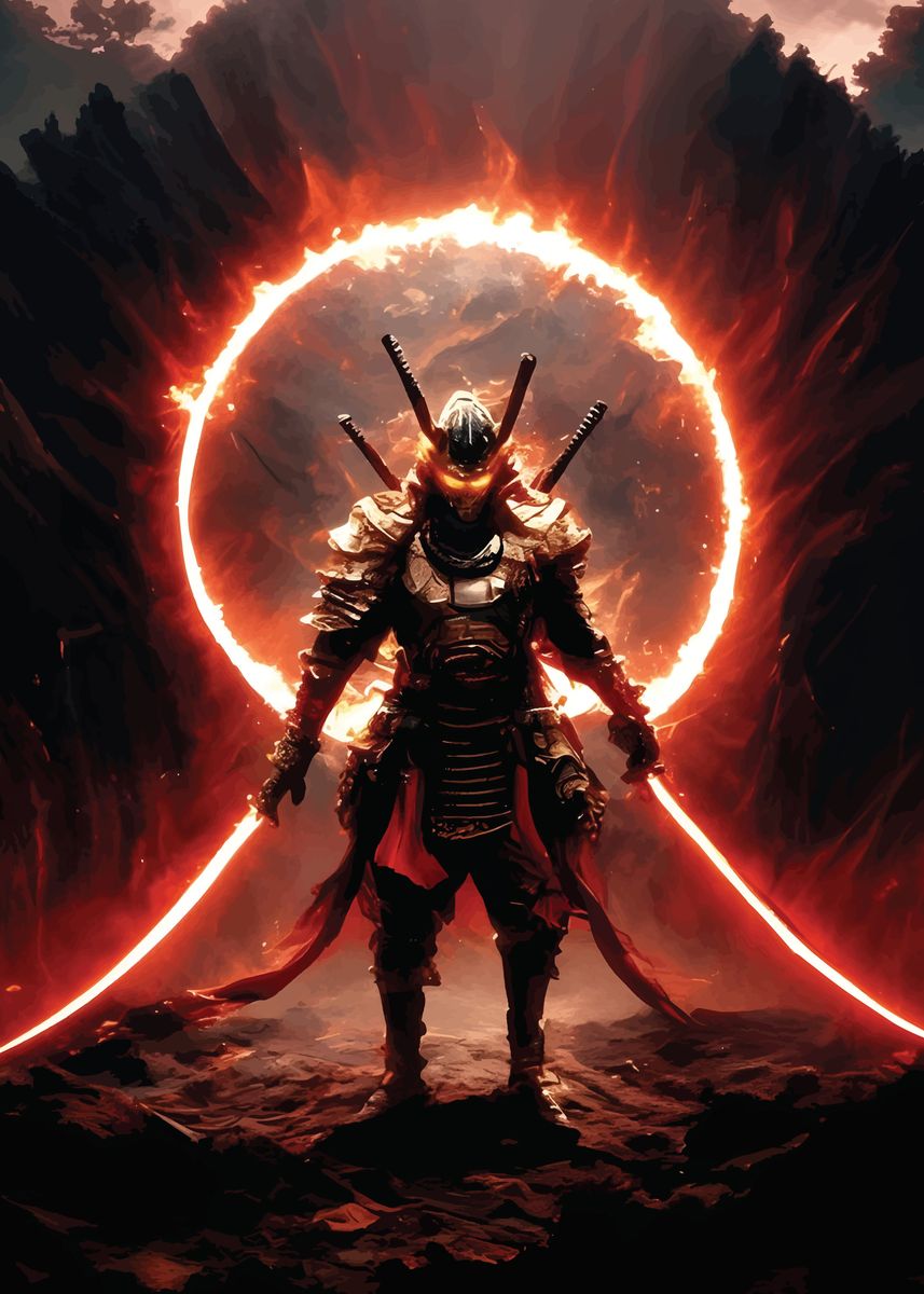 'Samurai fire power' Poster, picture, metal print, paint by zakaria ...