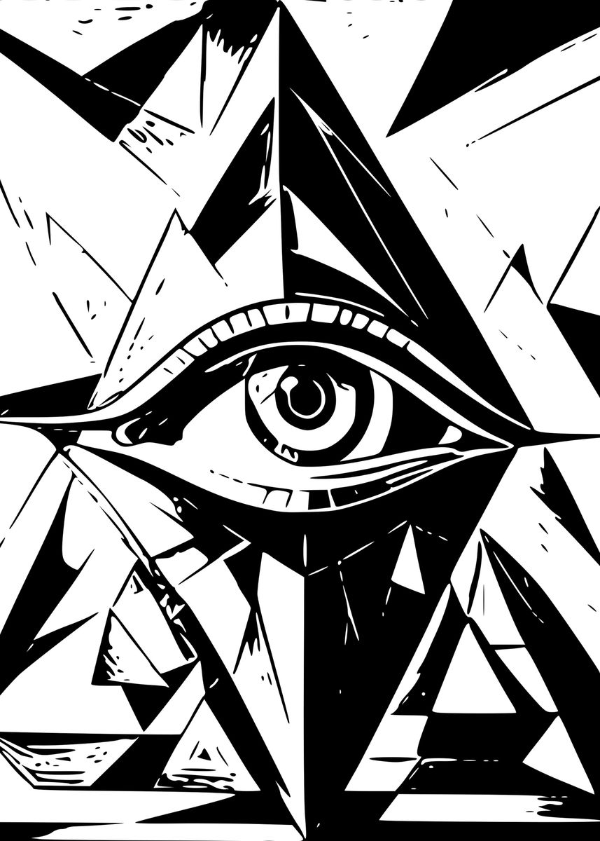 'Illuminati Eye Picasso' Poster, picture, metal print, paint by Theo ...