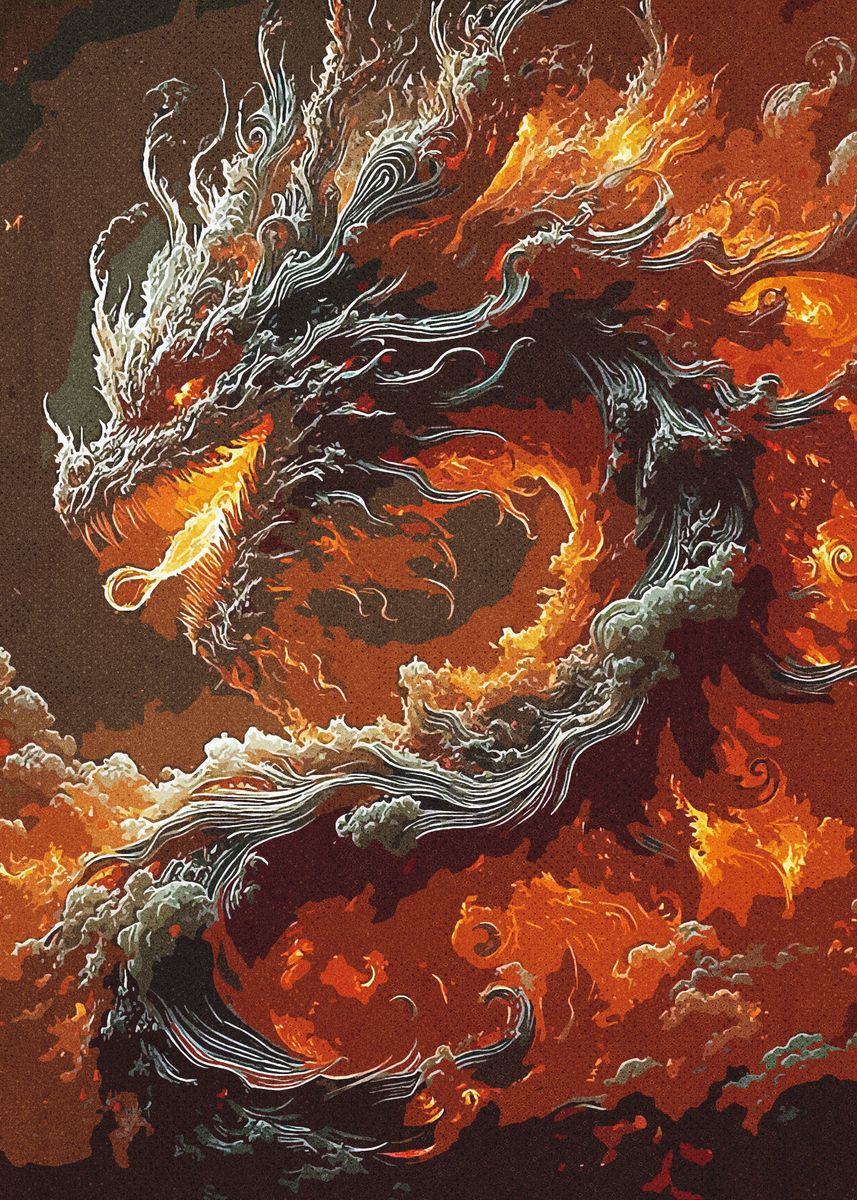 'Dragon fantasy' Poster, picture, metal print, paint by Ammar Zain ...