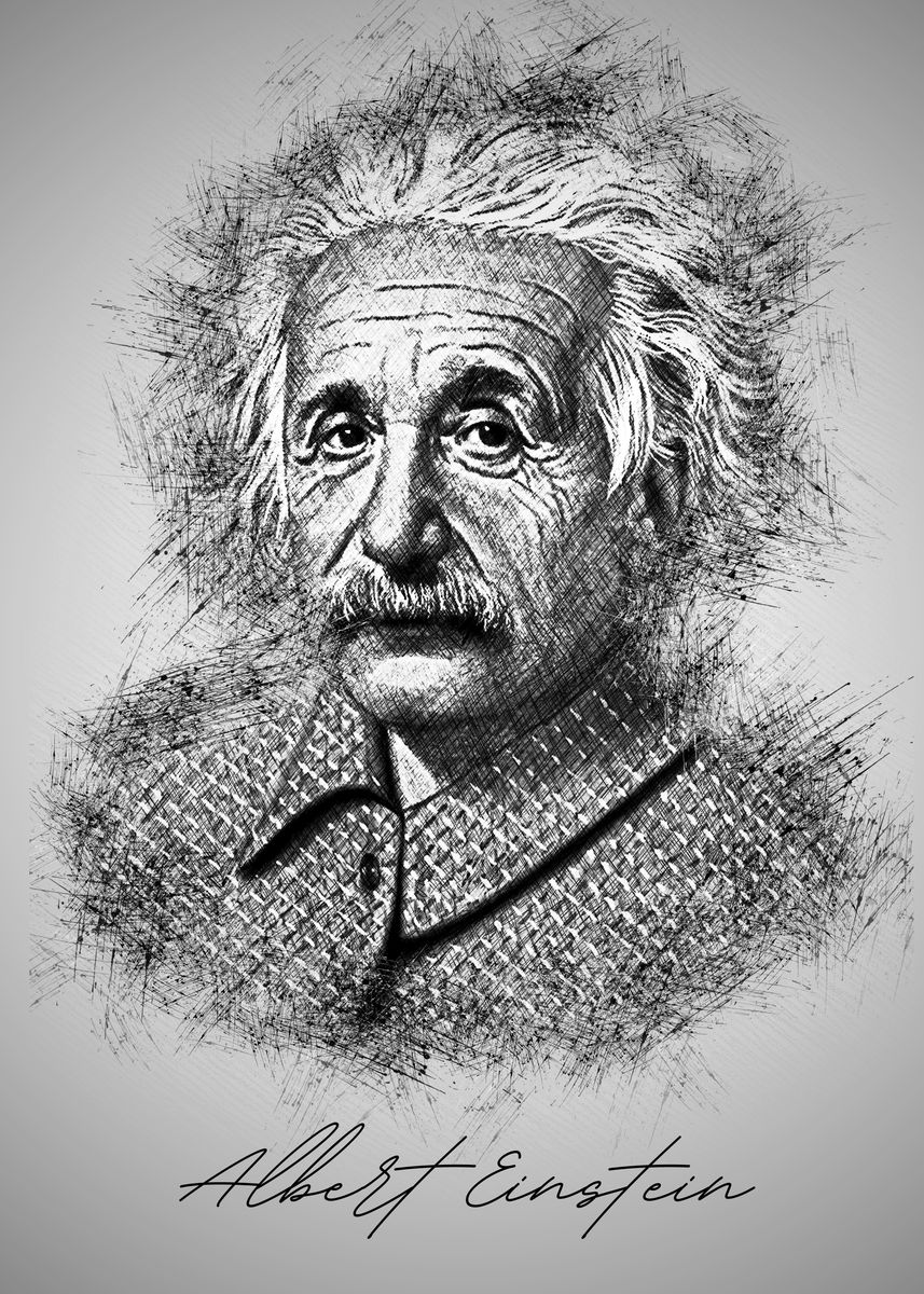 'Albert Einstein' Poster, picture, metal print, paint by Faeyza Art ...