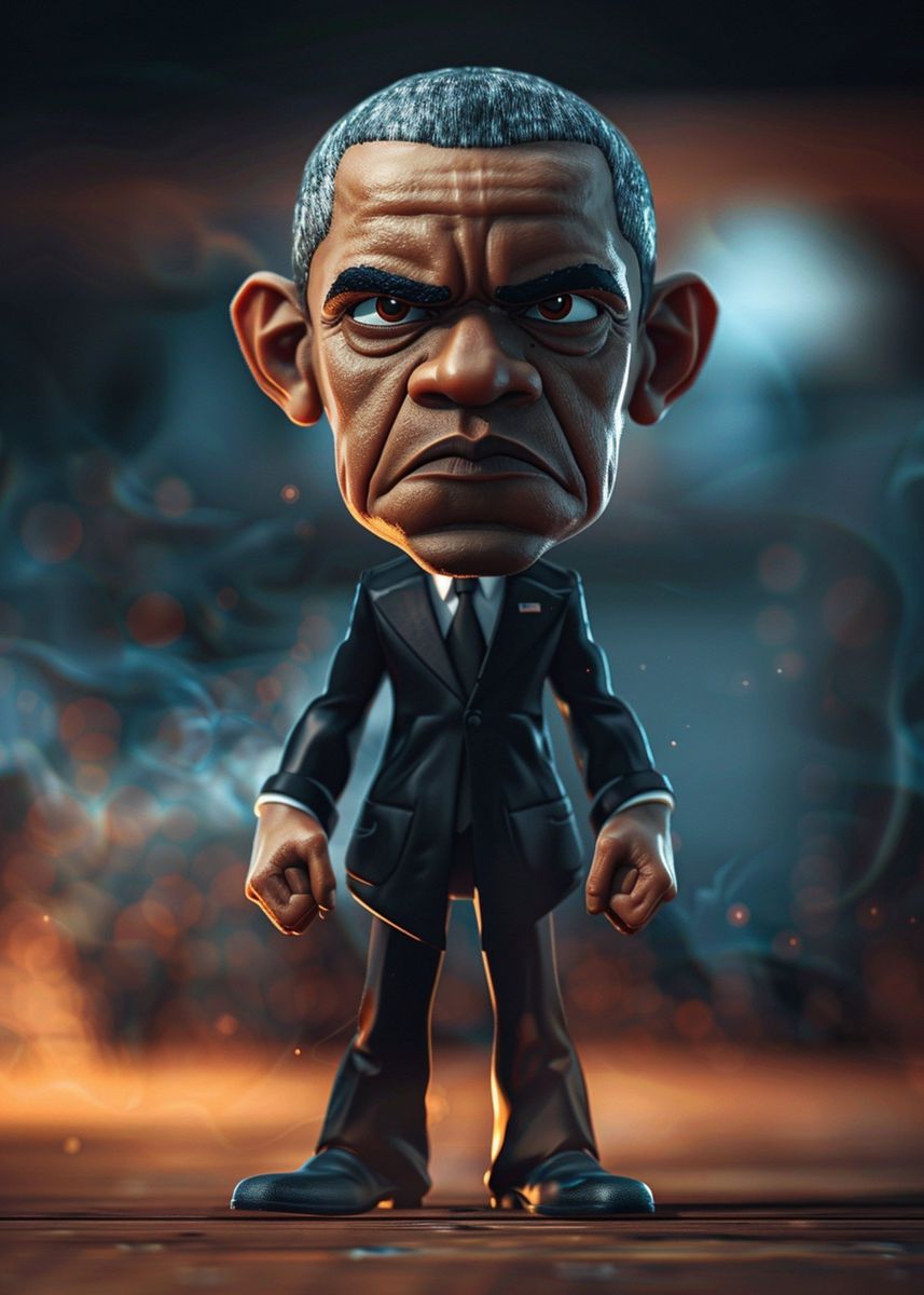 'Angry obama' Poster, picture, metal print, paint by Maximum Designs ...