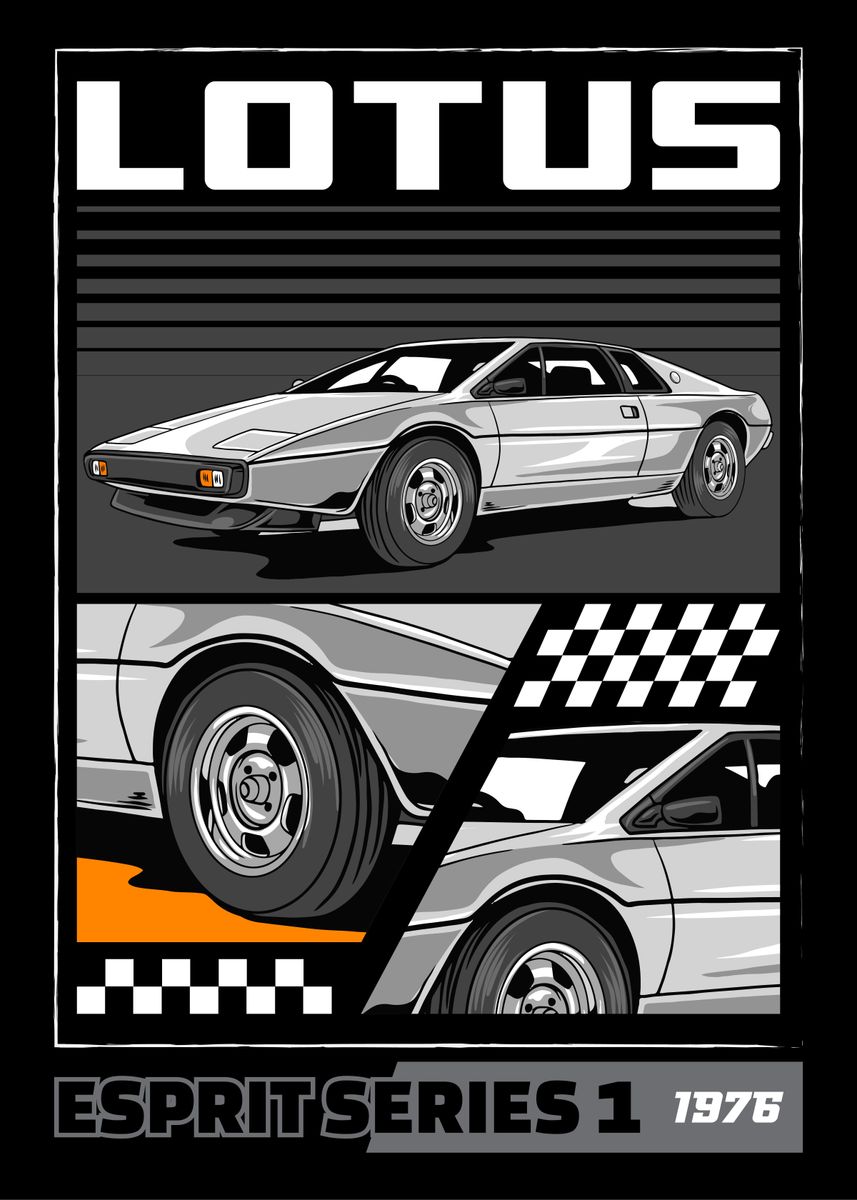 'Classic Lotus Sport Car' Poster, picture, metal print, paint by Adam ...