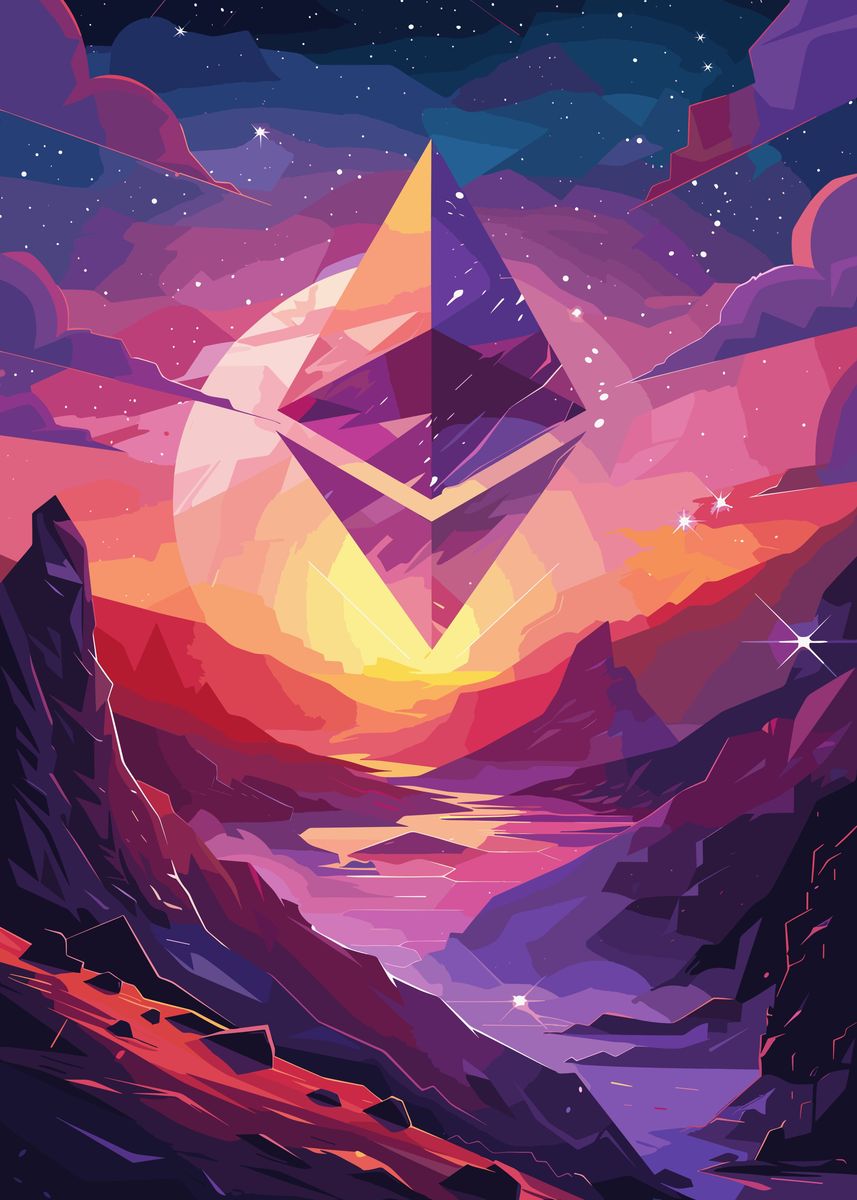 'Ethereum Space Planet' Poster, picture, metal print, paint by Mesh ...