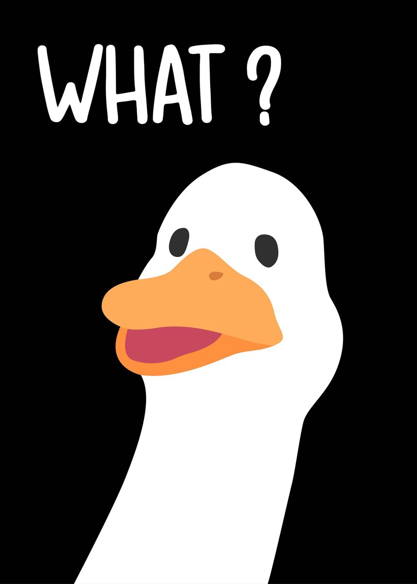 'Funny Duck Meme' Poster, picture, metal print, paint by Deni Firkins ...
