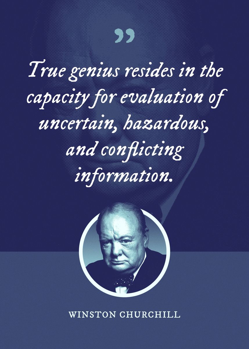 'True genius resides in the' Poster, picture, metal print, paint by ...